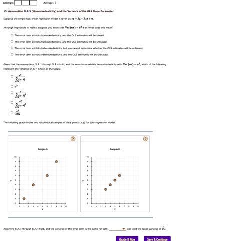 Attempts Average 3 15 Assumption Slr 5 Homoskedasticity And The Variance Of The Ols Slope