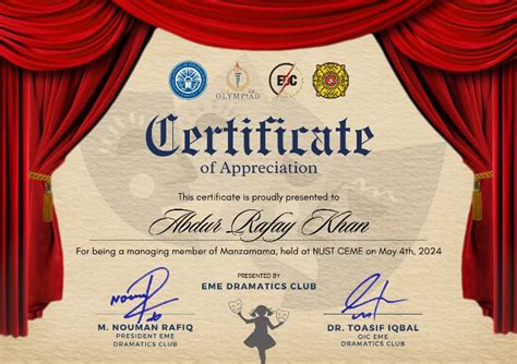 Muhammad Abdur Raafey Khan On Linkedin Emeolympiad24 Manzarnama Dramatics Eventmanagement