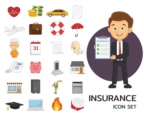 Premium Vector Insurance Elements Set