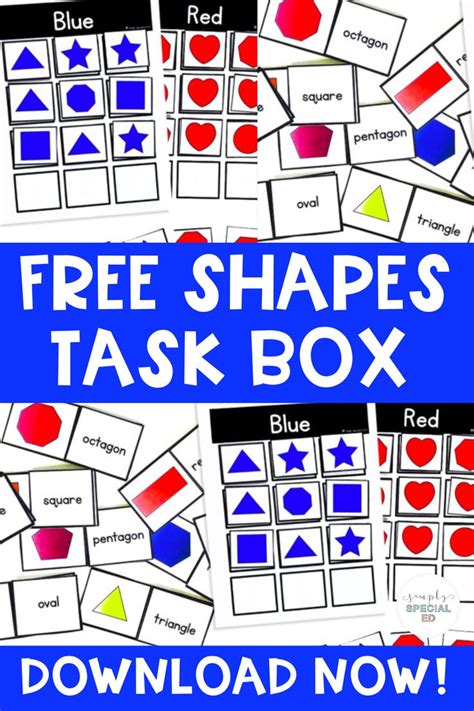 Free Shapes Task Box For Special Education Sorting And Matching