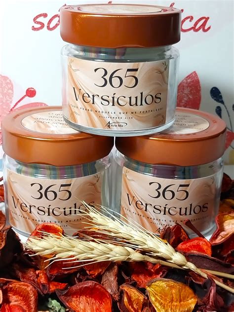 Pote Com 365 Versículos Bíblicos Arte Mix Utilidades E Embalagens