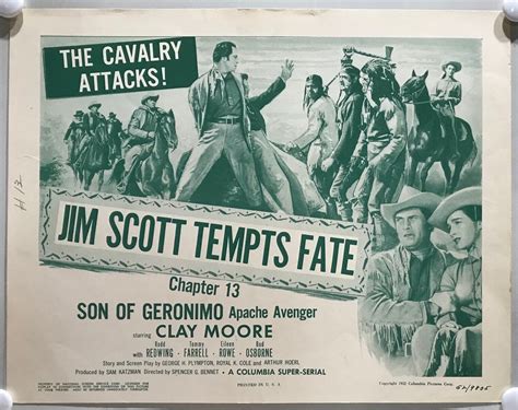 Original Serial Lobby Card Son Of Geronimo A 1952 Ch 13 Jim S