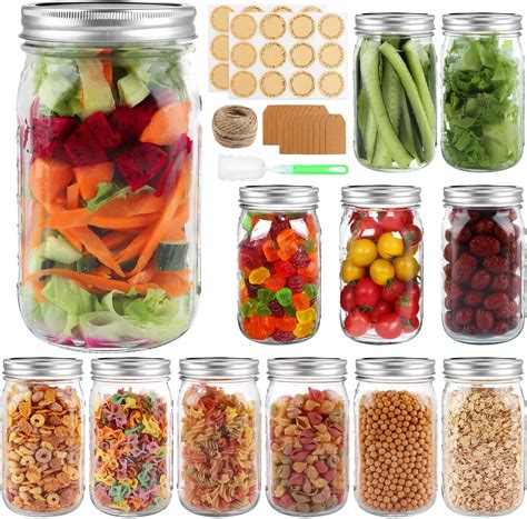 Gling 1 Count 64 Oz Wide Mouth Glass Mason Jars With