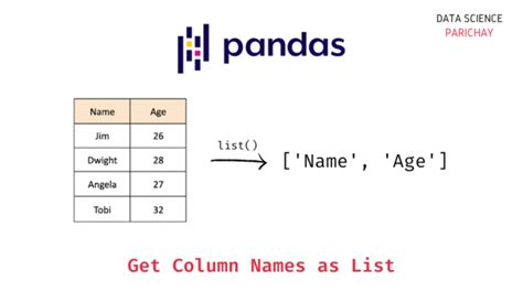 Get Column Names As List In Pandas Dataframe Data Science Parichay