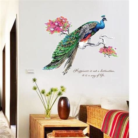 Peacock Wall Decal Etsy