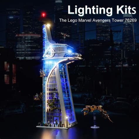 Dalded Kit De Iluminaci N Led Para Lego Marvel Avengers Tower Luz Led Compatible Con