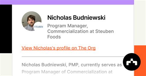 Nicholas Budniewski Program Manager Commercialization At Steuben