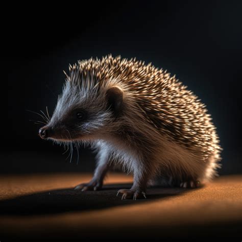 Hedgehog Pictures Sideview Hedgehog On A Black Background
