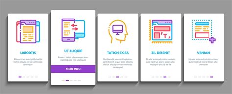 Web Design Development Onboarding Elements Icons Set Vector Vector Art At Vecteezy