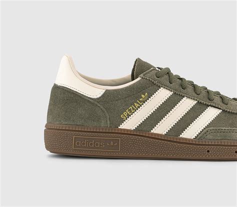 Adidas Handball Spezial Trainers Olive Strata Cream White Gum Womens