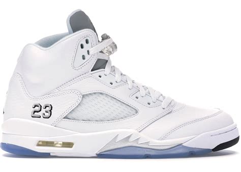 Jordan 5 Retro Metallic White 2015 Mens 136027 130 Us