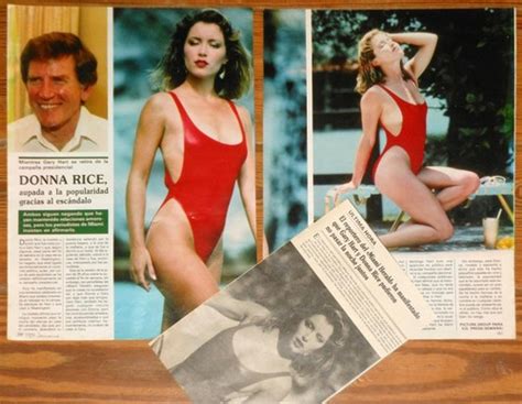 Donna Rice Hughes 1987 2 Clippings Sexy Photos Gary Hart Bikini