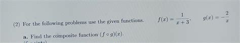 solved 2 for the following problems use the given