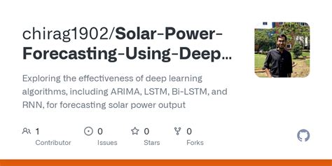 Github Chirag1902 Solar Power Forecasting Using Deep Learning Algorithms Exploring The