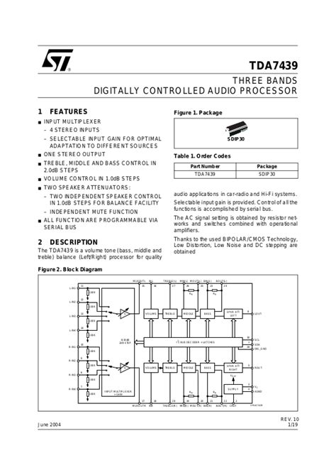 Datasheets Tda7439 Datasheets Philips