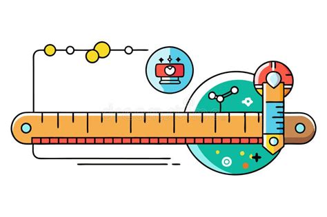 Stylized Vector Drawing Of Advanced Measurement And Analytics Tools