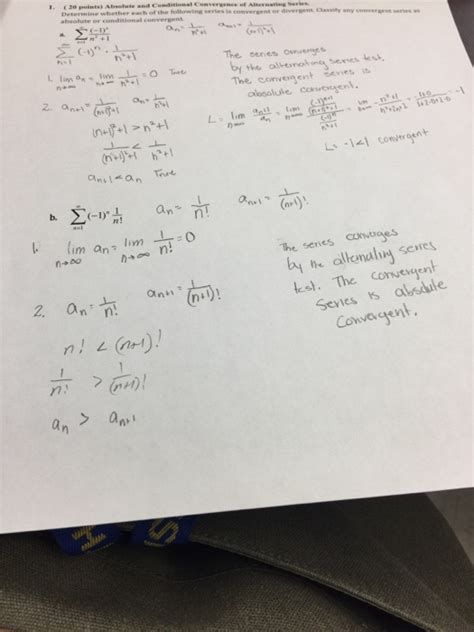 Solved Absolute And The Conditional Convergence Of