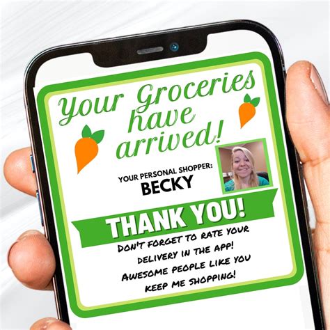 Delivery Message Custom Text Photo Custom Greeting Personalized