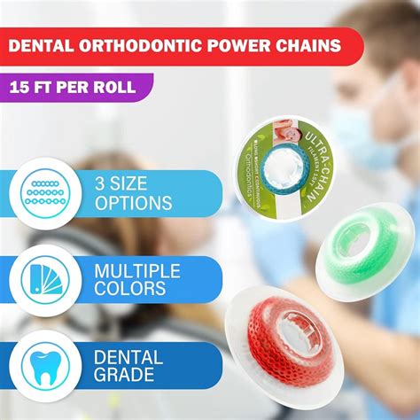 Orthodontic Braces Rubber Chains Power Chains Dental Rubber Chains For