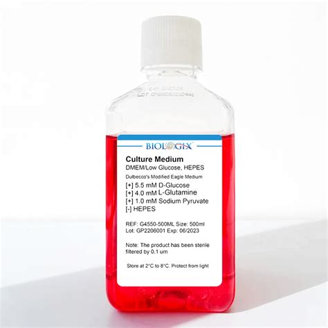 Dmem Cell Culture Mediumlow Glucose 500 Ml Biologix Group Limited