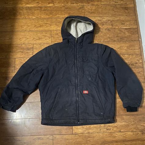 Vintage Dickies Work Jacket Sherpa Lined L ️ Depop