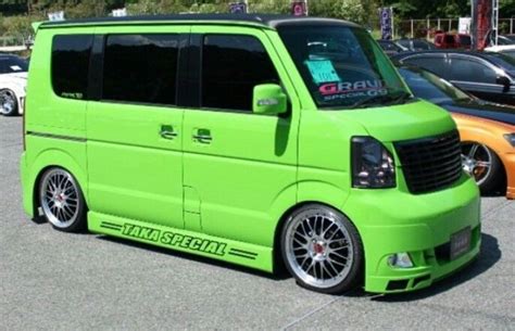 Green Mini Van Compact And Stylish