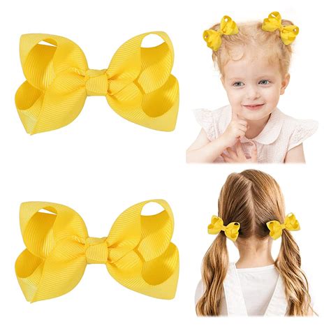 2 Pcs 3 Hair Bows For Girls