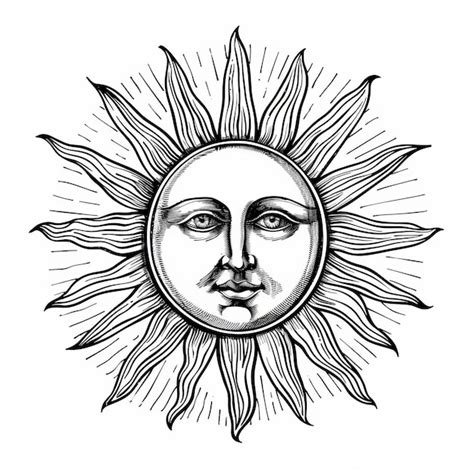 Basically An Image Of The Sun With Rays And A Face It Is A Mystical Occult Or Esoteric Design