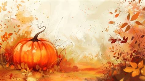 Autumn Harvest Pumpkin Patch Wallpaper With High Detail On A Plain