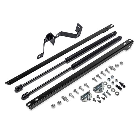 Deluxe Steel Hood Prop Kit W Stiffening Braces 1966 77 Ford Bronco