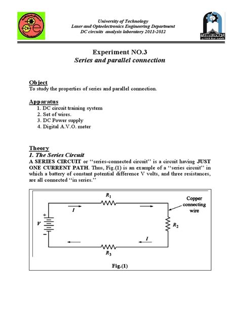 analysis of series and parallel circuits measuring voltage current