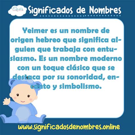 Significado De Yeimer 【 Apodos Origen Y MÁs