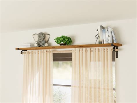 Shelf With Curtain Rod Hot Sale Aluminum Alloy Curtain Rod Top