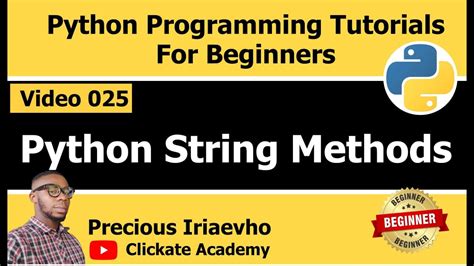 025 Python String Methods Python Tutorial For Beginners Full Course