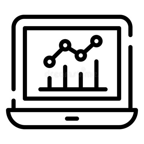 Growth Chart Inside Laptop Showing Vector Design Of Business Chart In Modern Style Stock Vector