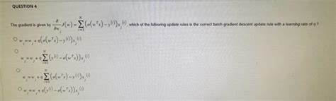 Solved The Update Rule Of The Perceptron Learning Algorithm Chegg Com
