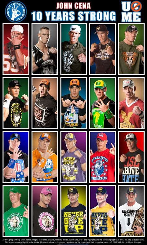 I Love This It Goes Through Johns Shirts Over The Years John Cena
