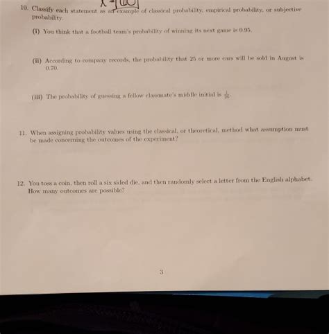 solved tuu 10 classify each statement as an example of