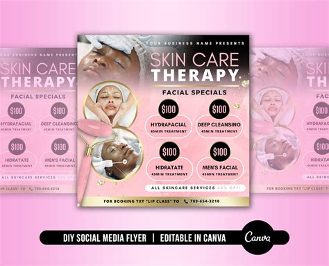 Facial Treatments Flyer Facial Specials Flyer Template Facial Spa