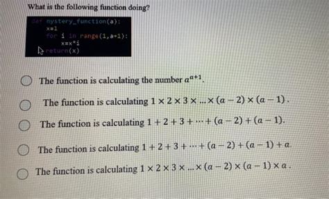Solved What Is The Following Function Doing