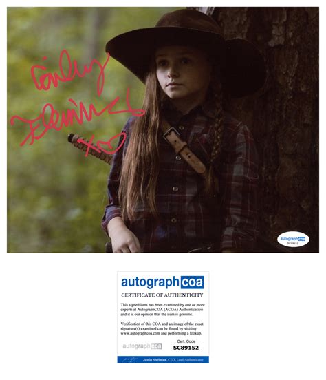 Cailey Fleming Walking Dead Signed Autograph 8x10 Photo Acoa Outlaw