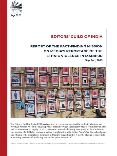 Report Of The Fact Finding Mission On Medias Reportage Of The Ethnic