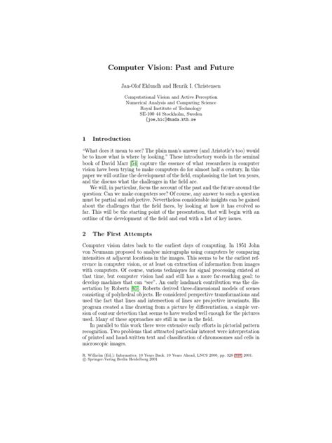 Computer Vision Pdf Computer Vision Pattern Recognition