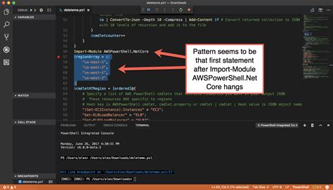 Debugger Crashes When Stepping In Issue PowerShell Vscode Powershell GitHub