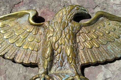 Rare Original Solid Brass Third Reich Wall Eagle Od43