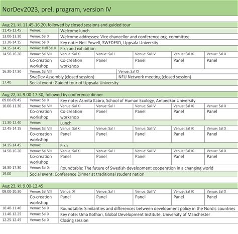 Preliminary Programme Nordev 2023