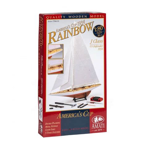 Rainbow J Class Yacht Model Boat Kit Amati Am170011