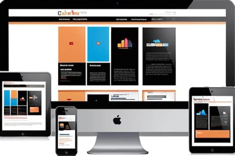 Premium Photo Responsive Web Page Layout On Computer Tablet And Smart