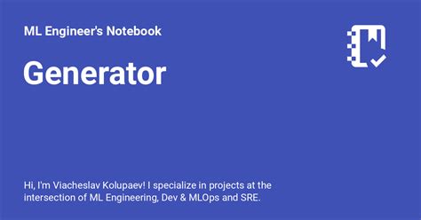Generator MLOps Engineer S Notebook