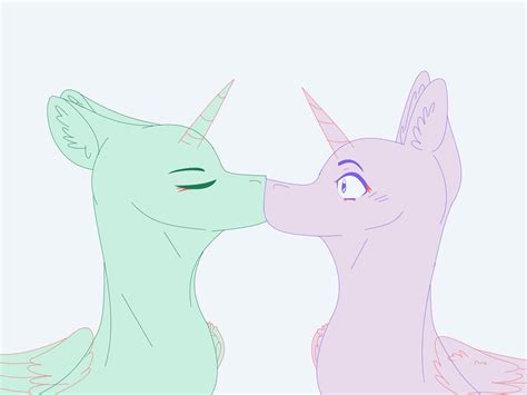 Mlp Surprised Kiss Base By Fluffydaneko On Deviantart